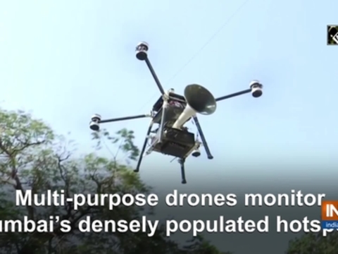 Multi-purpose drones monitor Mumbai's densely populated hotspots