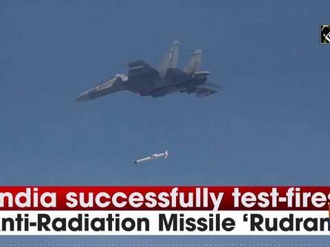 India successfully test-fires Anti-Radiation Missile 'Rudram'