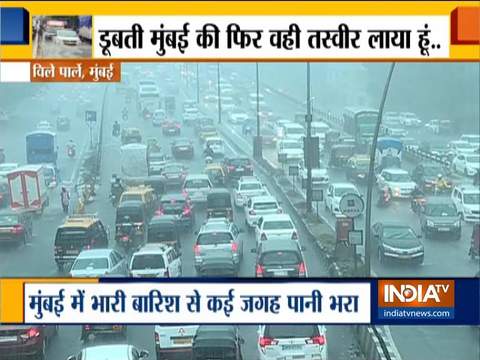 Waterlogging, traffic jam after heavy rain in parts of Mumbai, Western ...