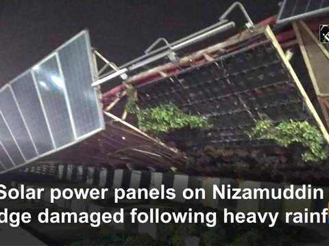 Solar power panels on Nizamuddin Bridge damaged following heavy rainfall