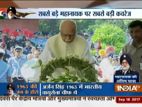 Manmohan Singh, LK Advani,Nirmala Sitharaman at last rites ceremony of ...