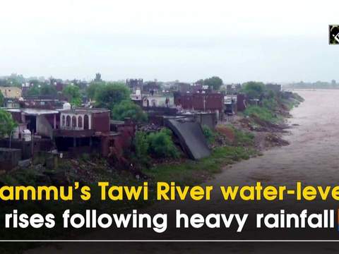 Jammu's Tawi River water-level rises following heavy rainfall