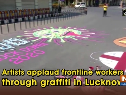 Artists applaud frontline workers through graffiti in Lucknow