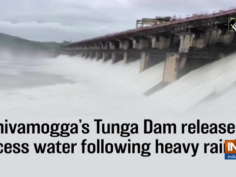 Shivamogga's Tunga Dam releases excess water following heavy rainfall