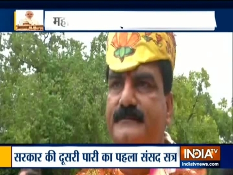 BJP MP from Bihar's Madhubani, Dr. Ashok Kumar Yadav arrives at the ...