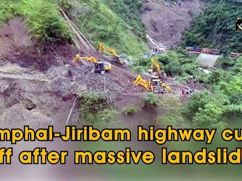 Imphal-Jiribam highway cut off after massive landslide