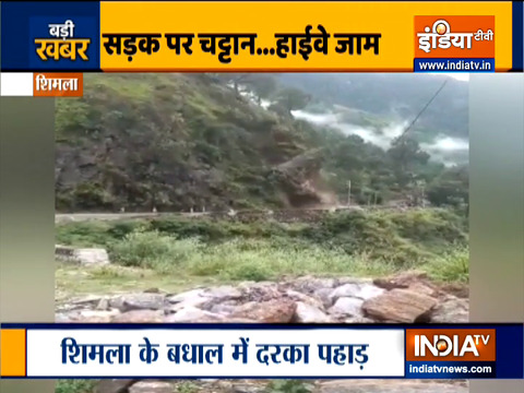 Another landslide hits Himachal Pradesh, blocks NH5 | Watch Video