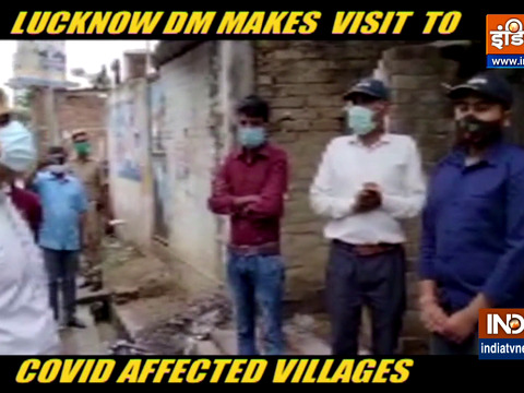 Lucknow DM Abhishek Prakash inspects villages to review Covid situation