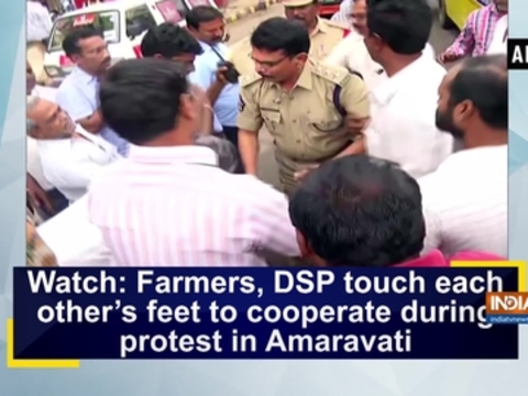 Watch: Farmers, DSP touch each other's feet to cooperate during protest ...