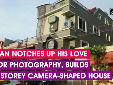 Man notches up his love for photography, builds 3-storey camera-shaped ...